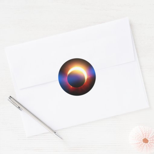 Solar Eclipse Classic Round Sticker | Zazzle