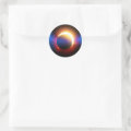 Solar Eclipse Classic Round Sticker | Zazzle