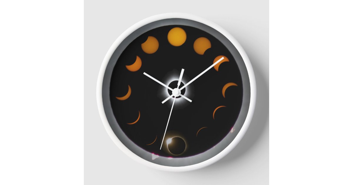 Solar Eclipse Clock 2024 | Zazzle