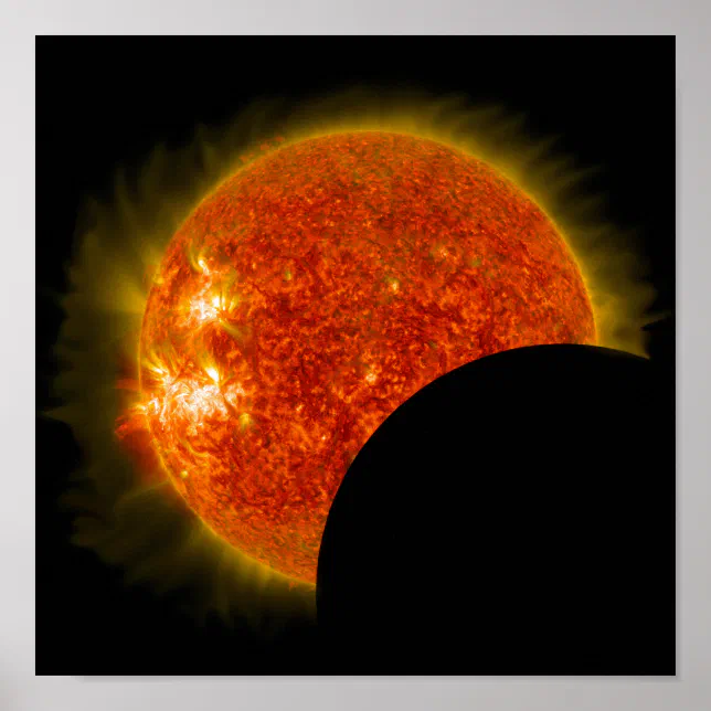 Solar Eclipse in Progress Poster | Zazzle