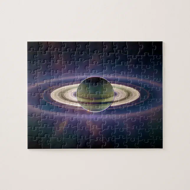 Solar Eclipse Of Saturn from Cassini Spacecraft Jigsaw Puzzle | Zazzle