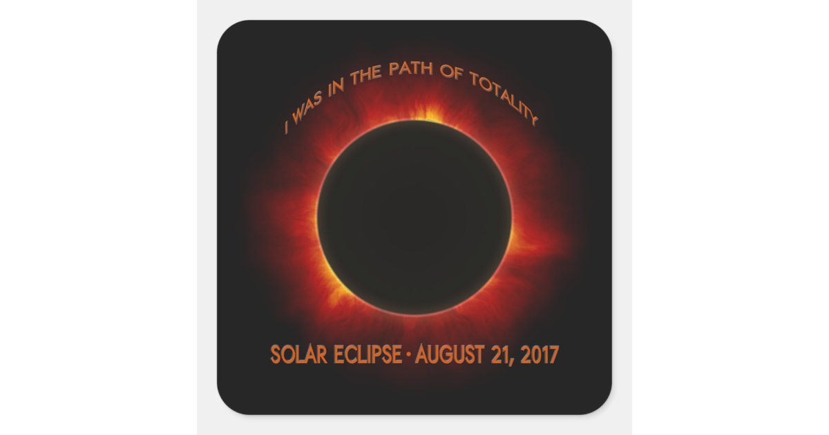 Solar Eclipse Square Sticker | Zazzle
