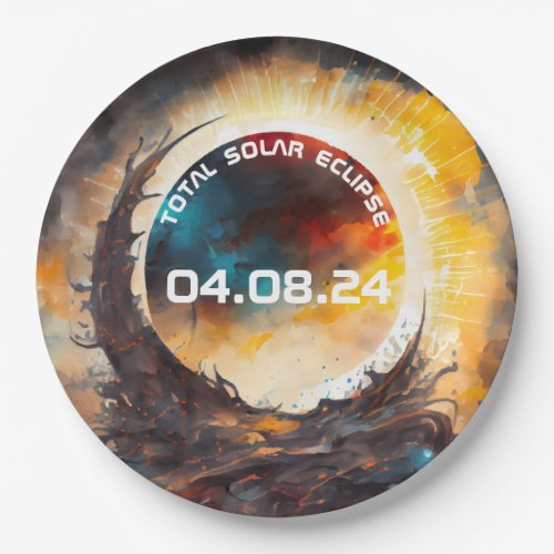 Solar Eclipse Viewing Party Paper Plates | Gabriel Angel Design