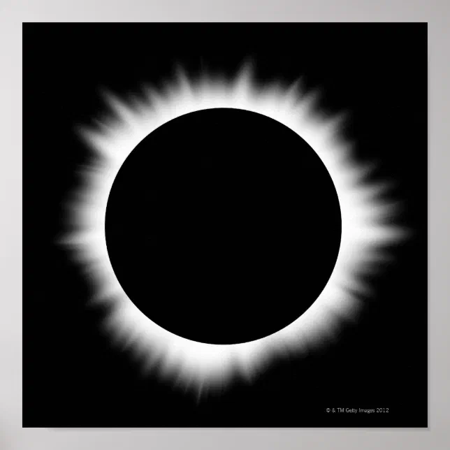 Solar Eclipse with Corona Poster | Zazzle