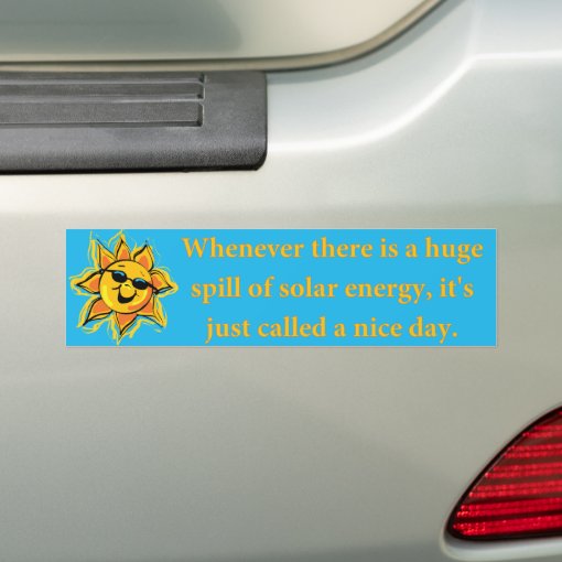 Solar Energy Bumper Sticker | Zazzle