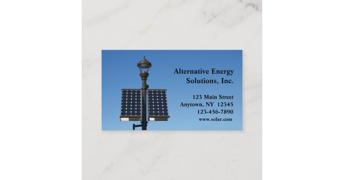 Solar Energy Business Card | Zazzle