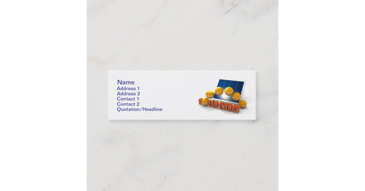 Solar Energy Business Card | Zazzle