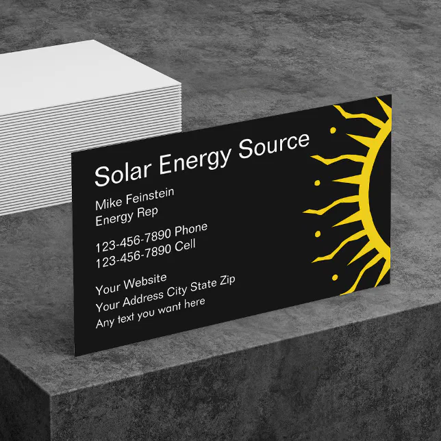 Solar Energy Business Cards | Zazzle