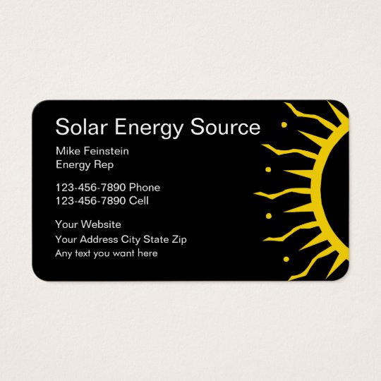 Solar Energy Business Cards | Zazzle.com