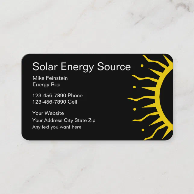Solar Energy Business Cards | Zazzle