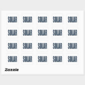 Solar energy photovoltaic panels with the word Sol Square Sticker | Zazzle