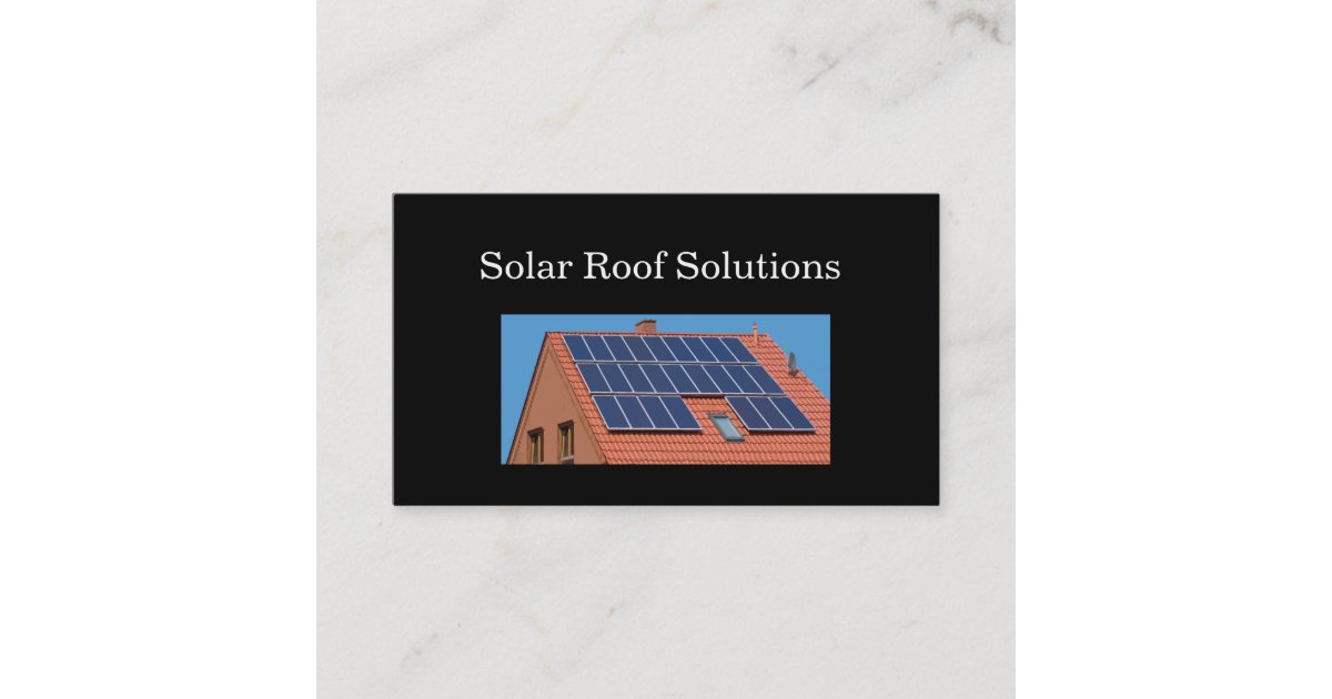 Solar Energy Solutions Double Side Business Cards | Zazzle