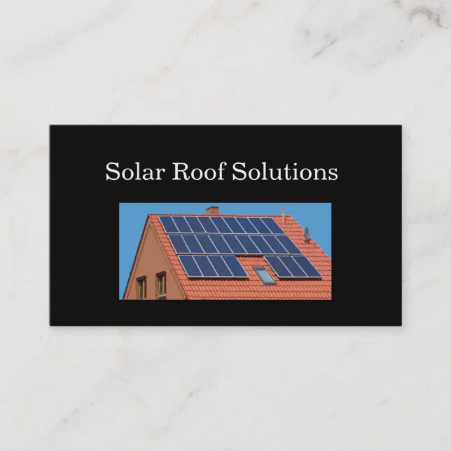Solar Energy Solutions Double Side Business Cards | Zazzle
