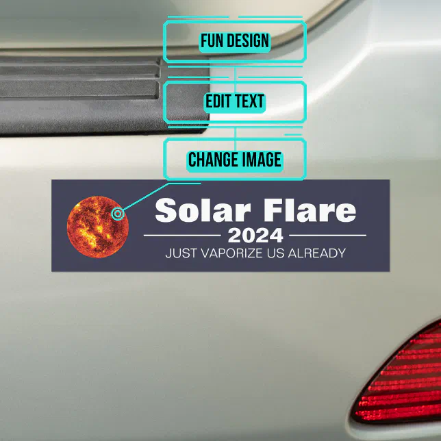 Solar Flare 2024 Bumper Sticker | Zazzle