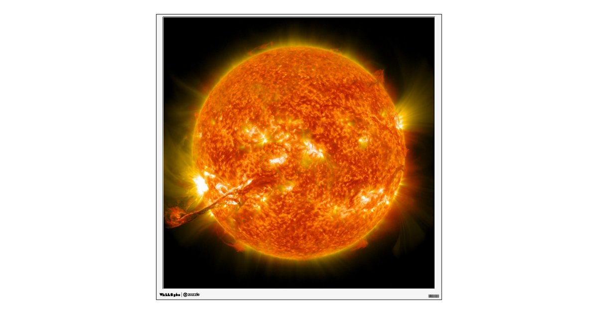 Solar Flare Coronal Mass Ejection on Sun Wall Decal | Zazzle