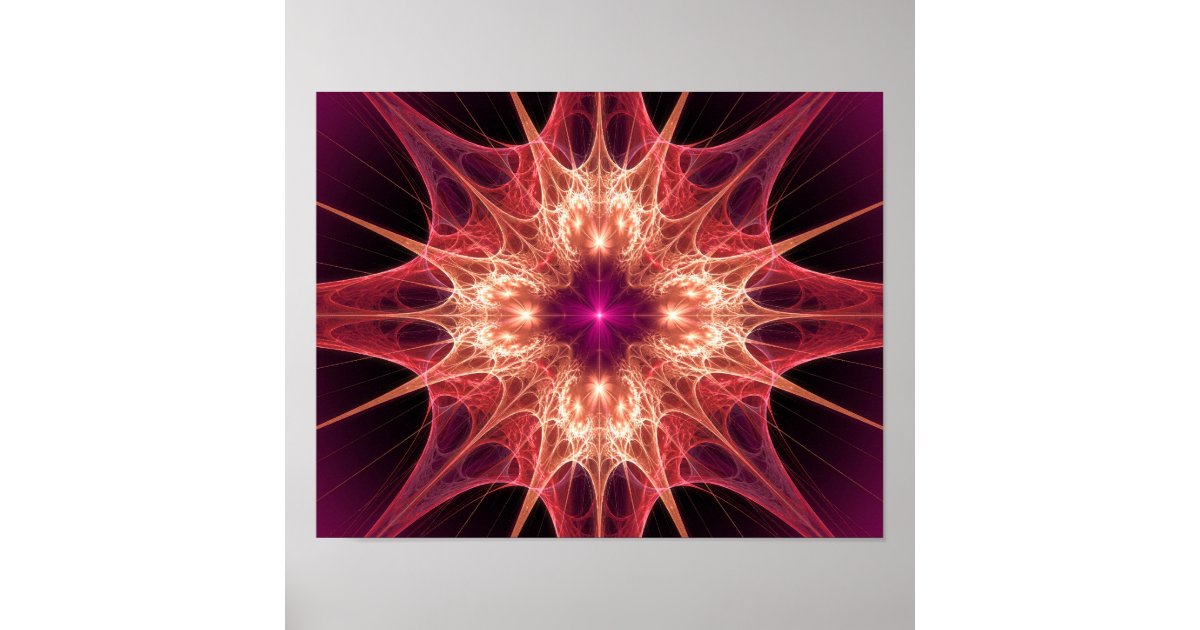 Solar Flare Fractal Art Poster Zazzle