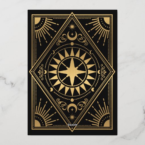 Solar Gothic Elegant Tarot Card Wedding Invitation | Zazzle