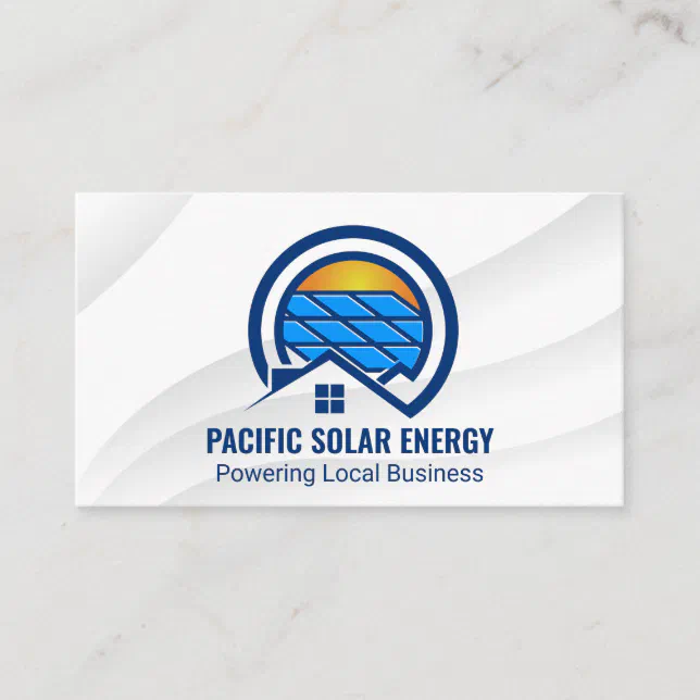 Solar Home Energy Logo Business Card | Zazzle