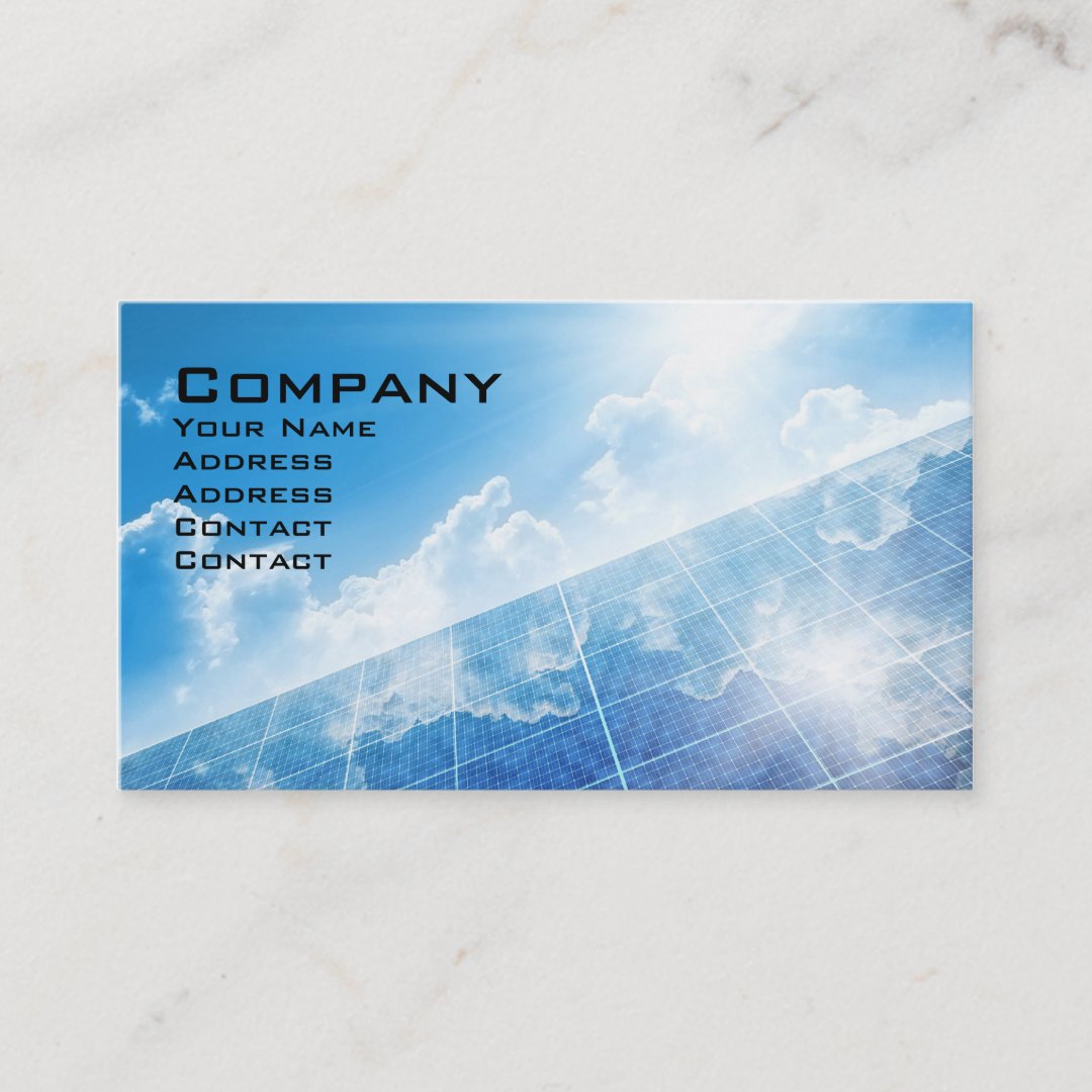 Solar Panel Business Card | Zazzle