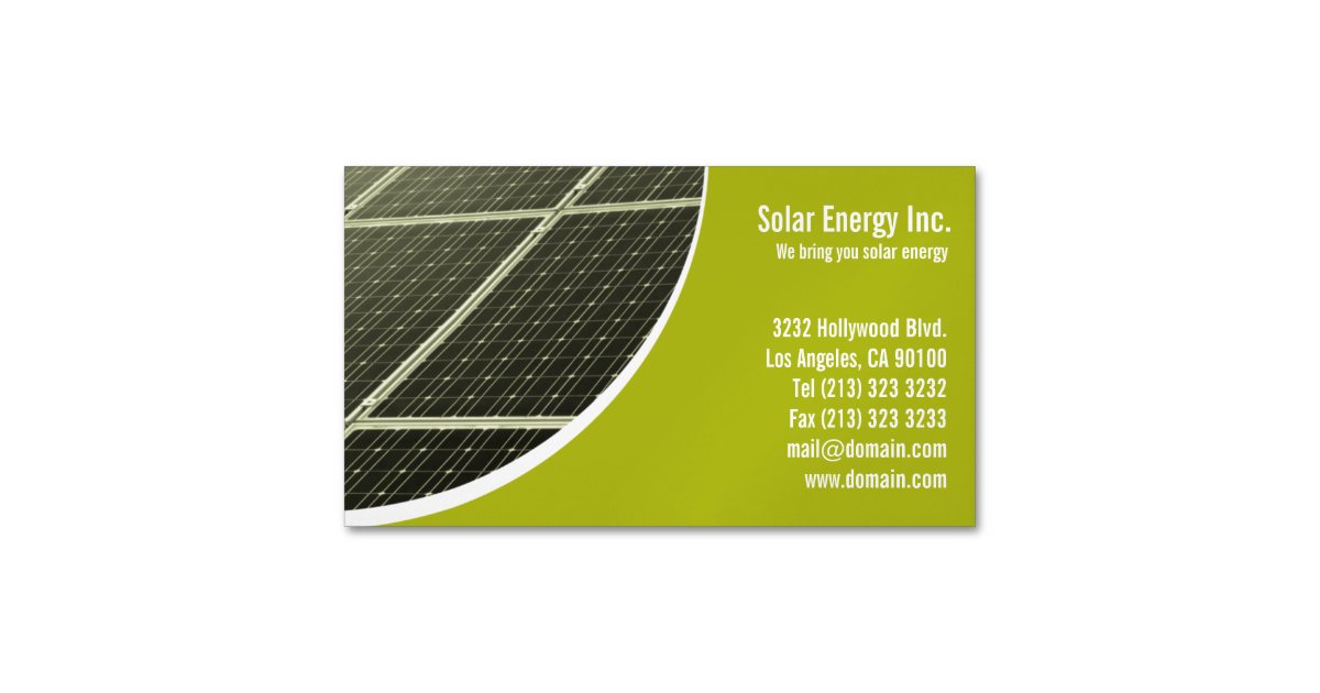 Solar Panel Business Card Magnets | Zazzle