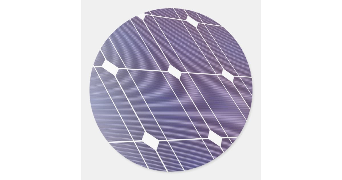 Solar panel classic round sticker | Zazzle