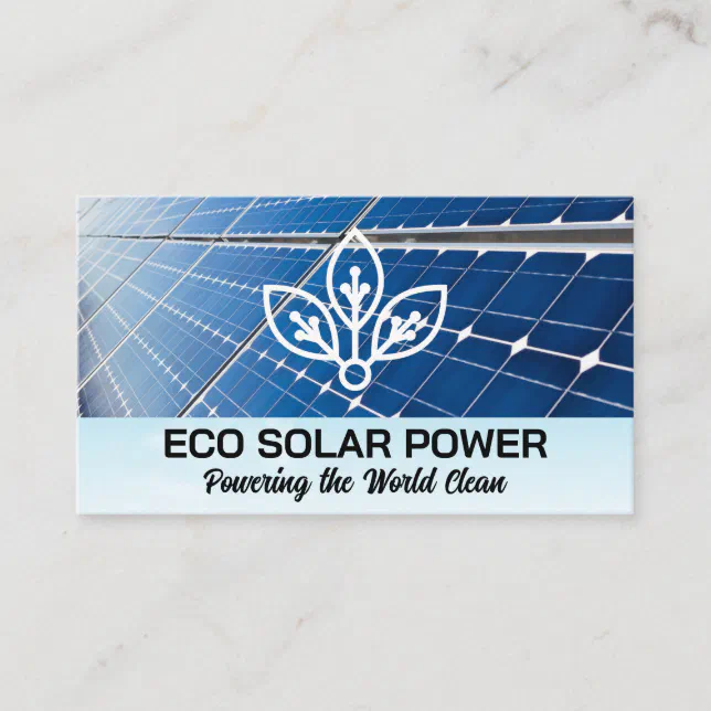 Solar Panel | Eco Tech Logo Business Card | Zazzle