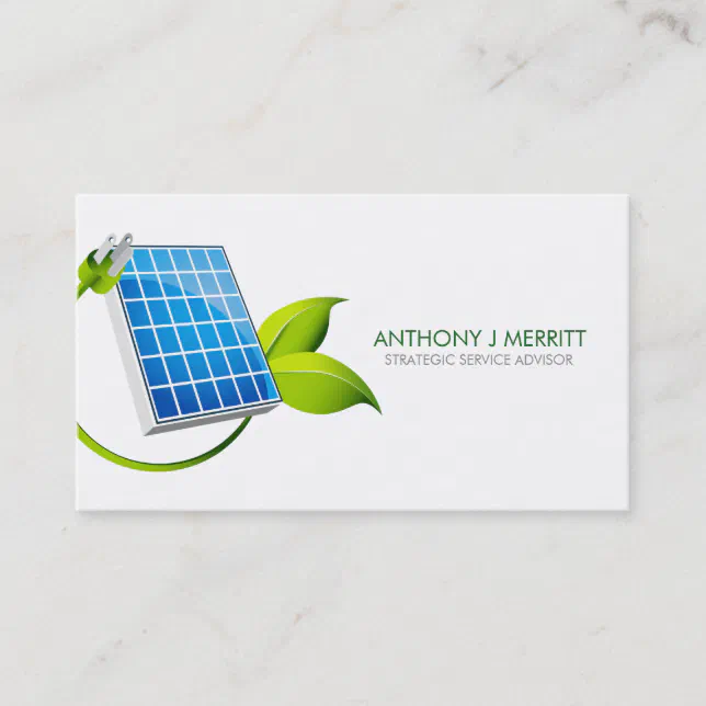Solar Panel Icon Business Card | Zazzle