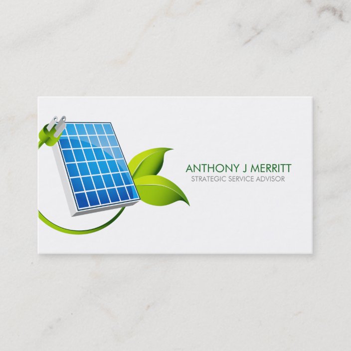 Solar Panel Icon Business Card | Zazzle