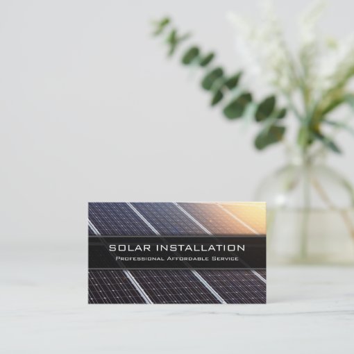 Solar Panel Installation - Business Card | Zazzle