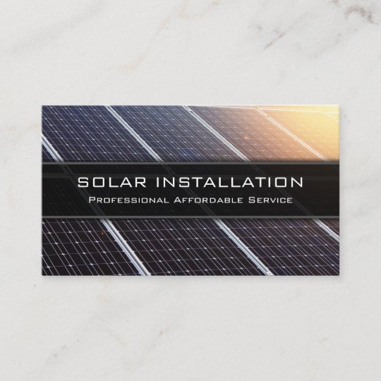 Solar Panel Installation - Business Card | Zazzle.com