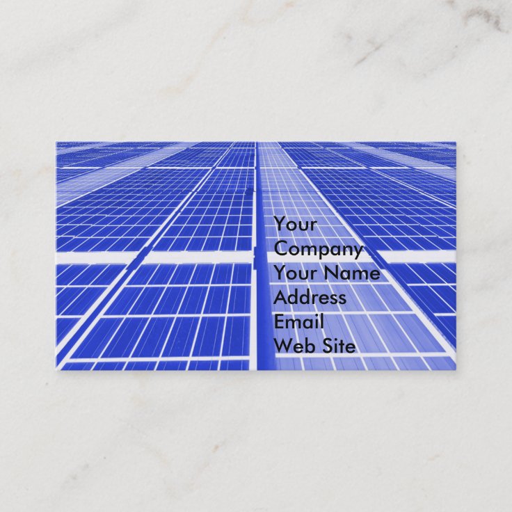 Solar Panel Installation Business Card | Zazzle