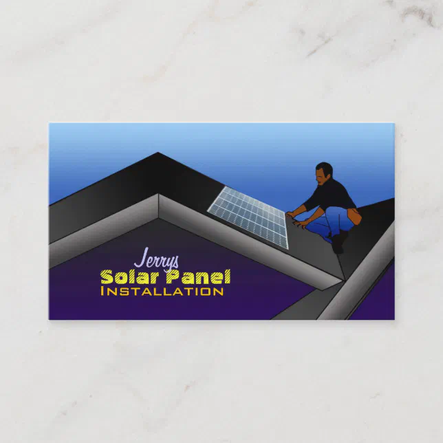 Solar Panel Installation Business Cards | Zazzle