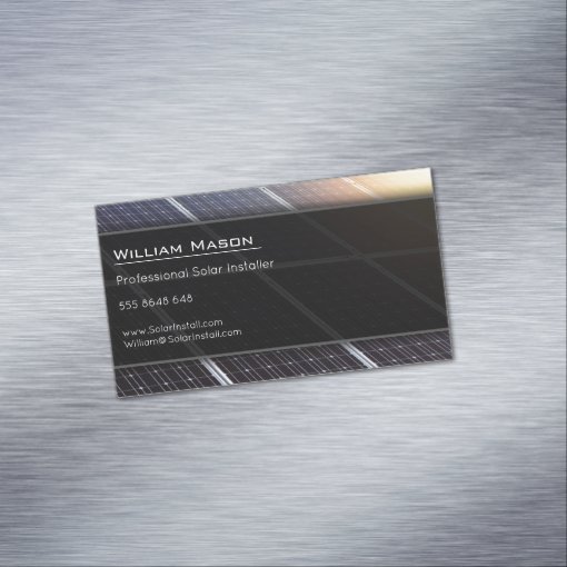 Solar Panel Installation - Magnetic Business Card | Zazzle