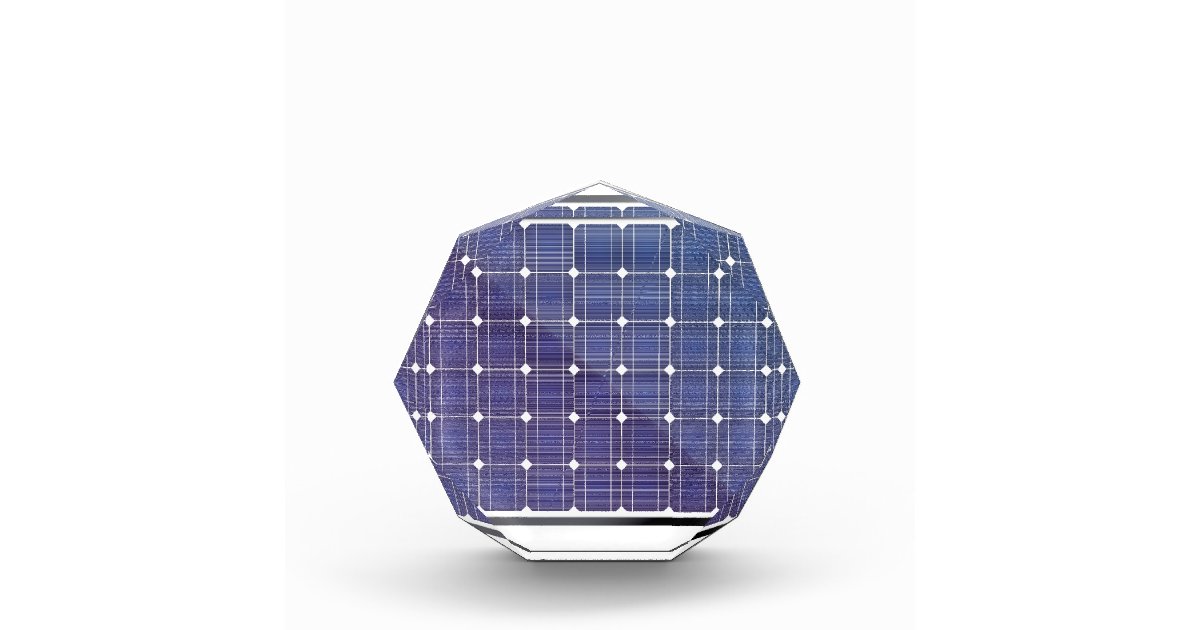 Solar panel on white award | Zazzle