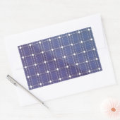 Solar panel on white rectangular sticker | Zazzle