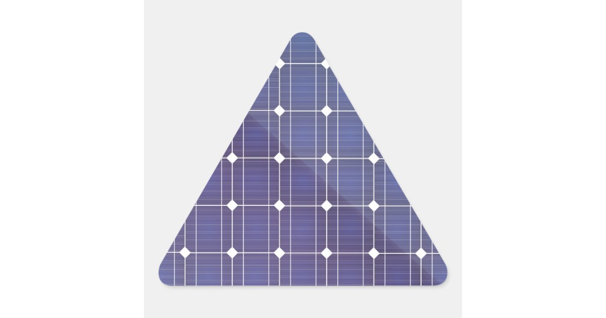 Solar panel on white triangle sticker | Zazzle
