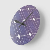 Solar panel round clock | Zazzle