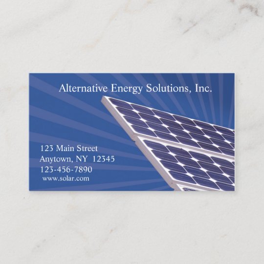 Solar Panels Business Card | Zazzle.com