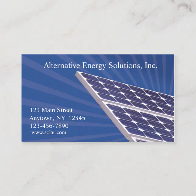 Solar Panels Business Card | Zazzle
