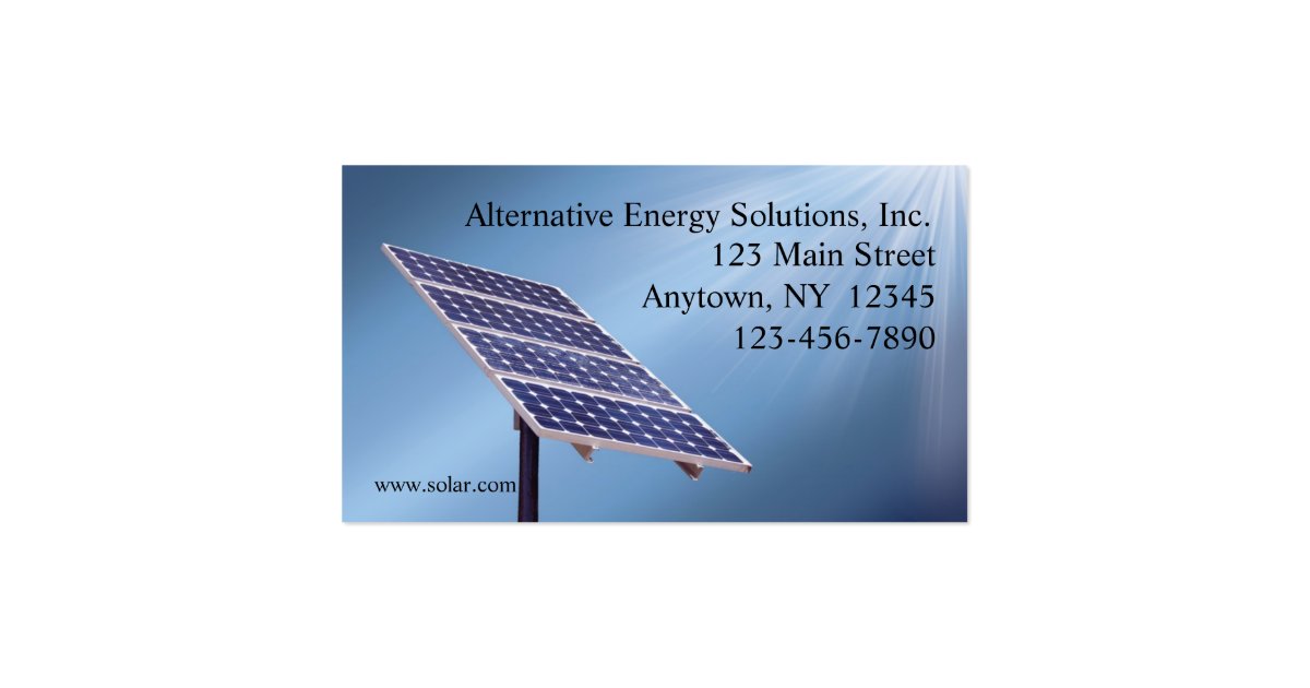 Solar Panel Business Card Design