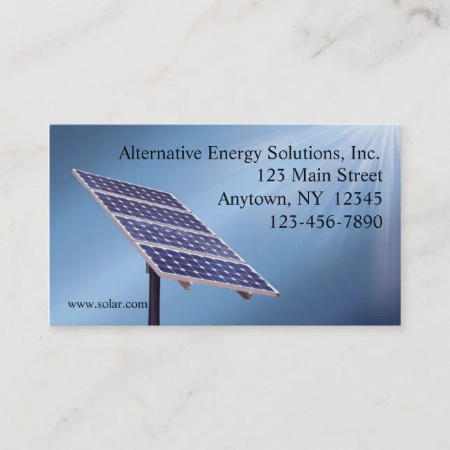 Solar Panels Business Card | Zazzle