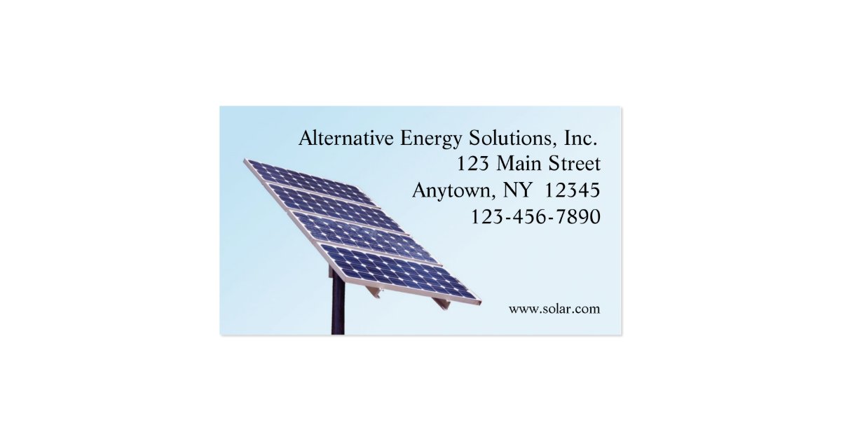 Solar Panel Business Card Design