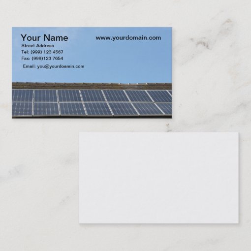 Solar Panels Business Card | Zazzle