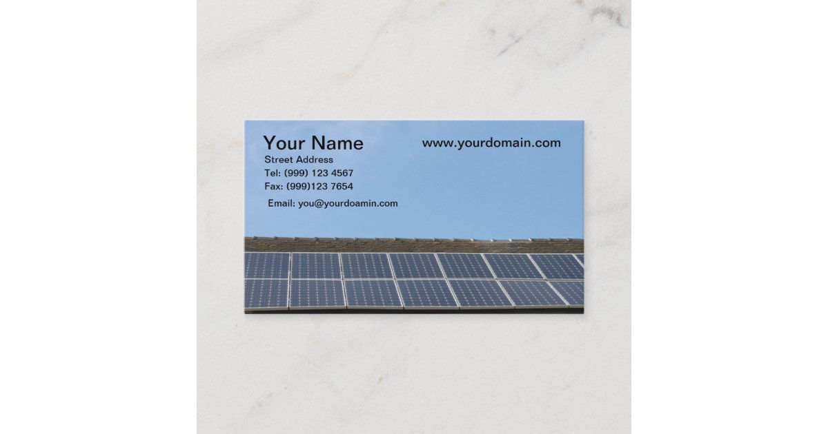 Solar Panels Business Card | Zazzle