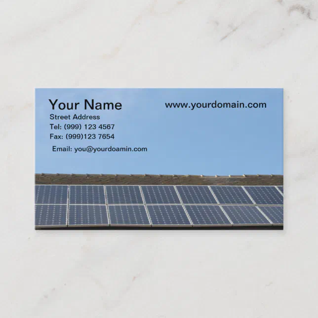 Solar Panels Business Card | Zazzle
