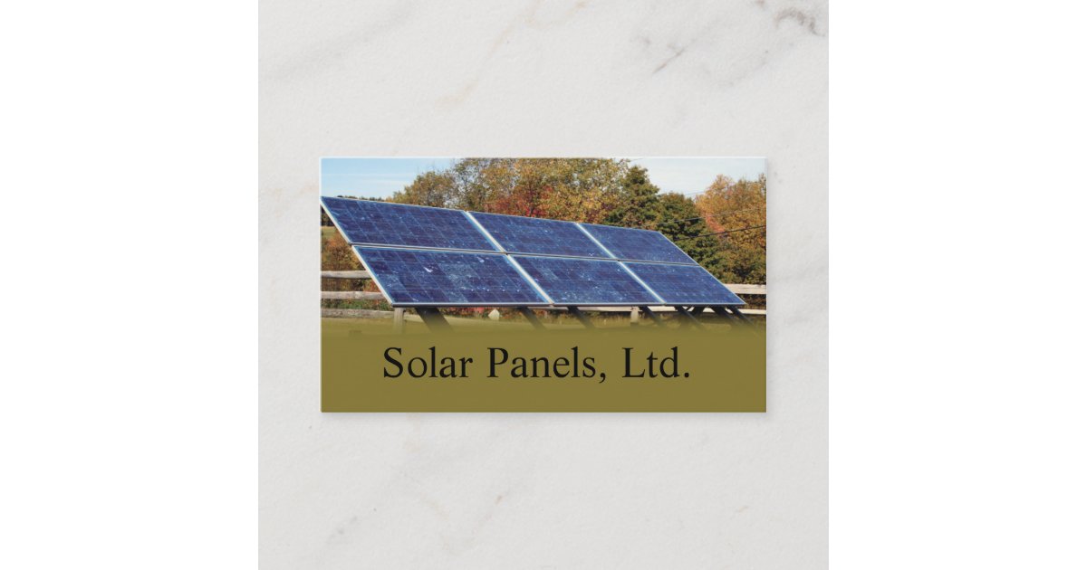 Solar Panels Business Card | Zazzle