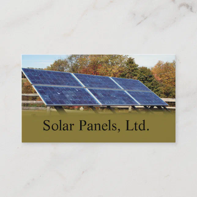 Solar Panels Business Card | Zazzle