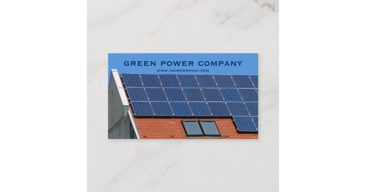 solar panels - green energy business card | Zazzle