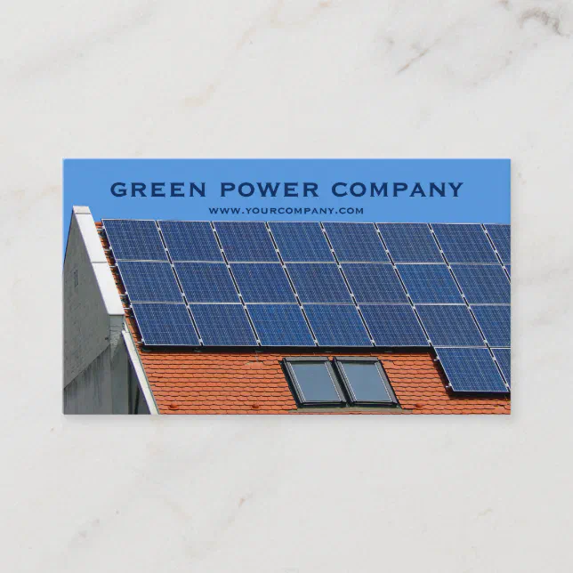 solar panels - green energy business card | Zazzle