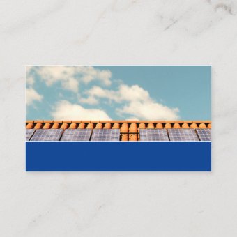 Solar Panels on Roof | Energy Business Card | Zazzle
